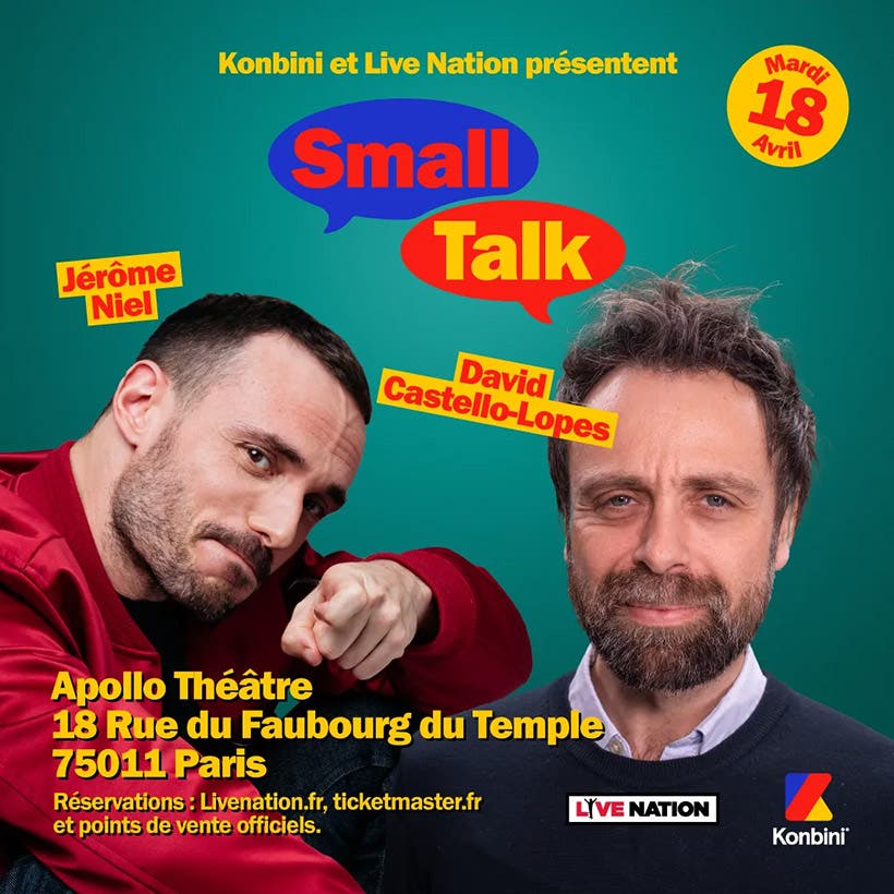 Venez voir notre podcast Small Talk en live (en plus, y aura Jérôme ...