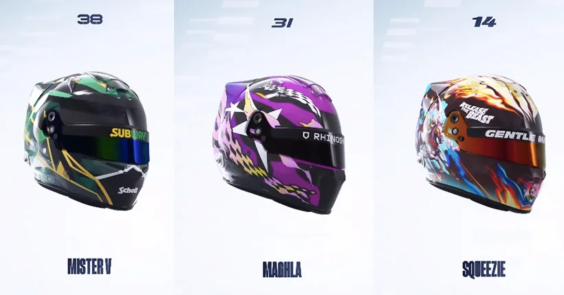 On a classé (objectivement) les casques des 24 pilotes du GP Explorer ...