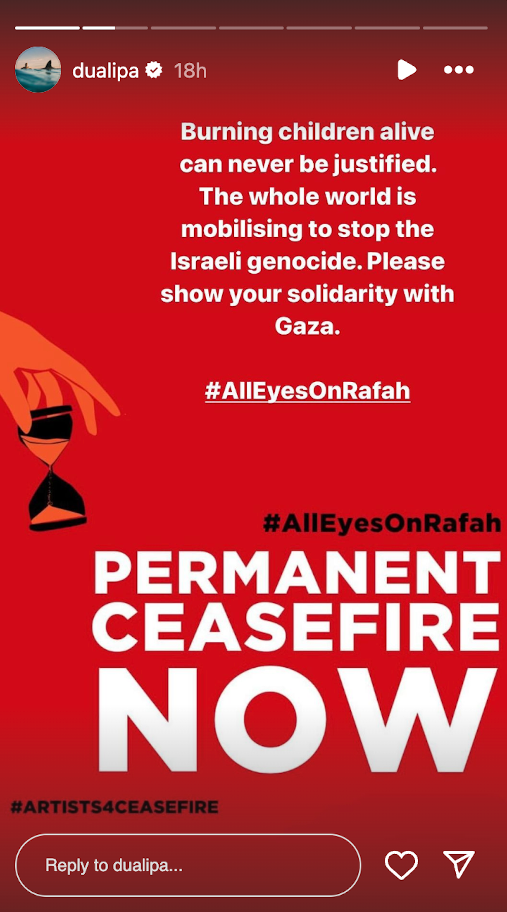 Dua Lipa, Lewis Hamilton et Ariana Grande se mobilisent en soutien à la Palestine